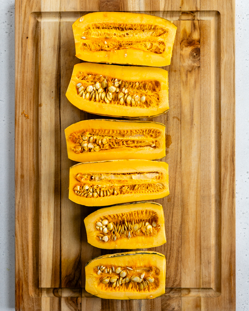 Simple Roasted Delicata Squash Halves with Maple & Thyme • Daisybeet