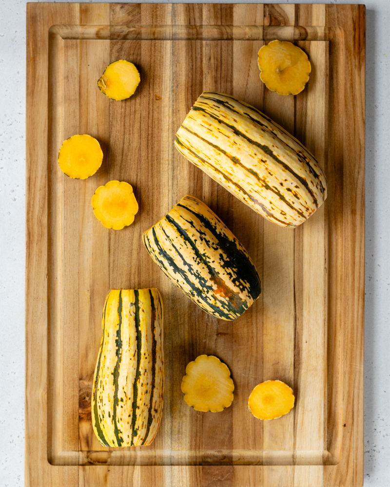 Simple Roasted Delicata Squash Halves with Maple & Thyme • Daisybeet