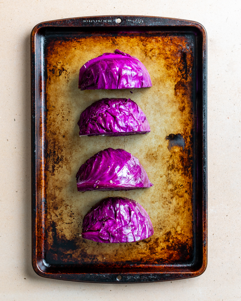 Balsamic Roasted Red Cabbage Wedges • Daisybeet