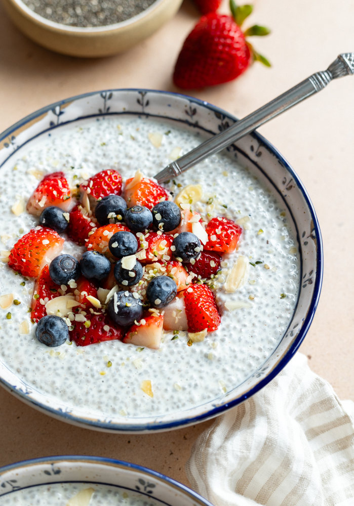 High Protein Greek Yogurt Chia Seed Pudding • Daisybeet