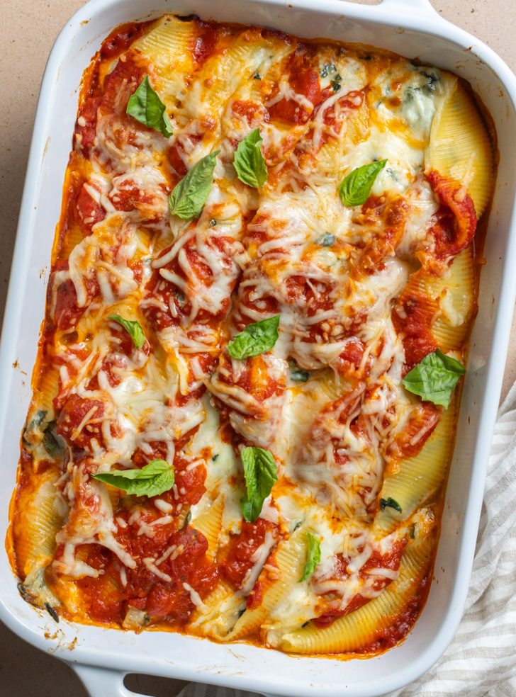 Stuffed Shells with Cottage Cheese (High Protein!) • Daisybeet