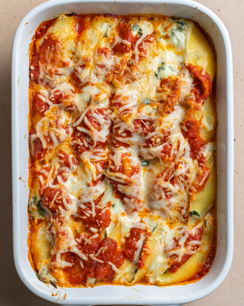 Stuffed Shells with Cottage Cheese (High Protein!) • Daisybeet
